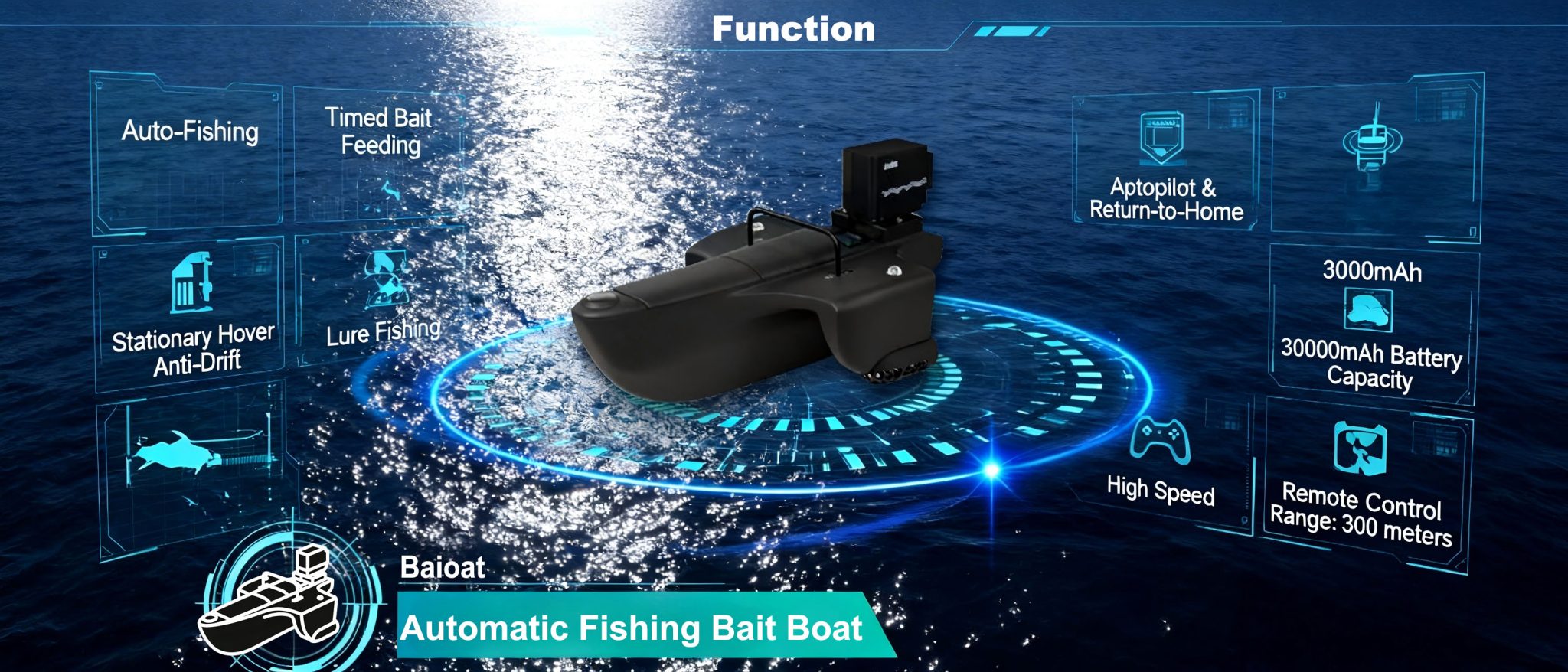 BCD Smart Automatic Fishing Bait Boat – New Intelligent Fishing Experience